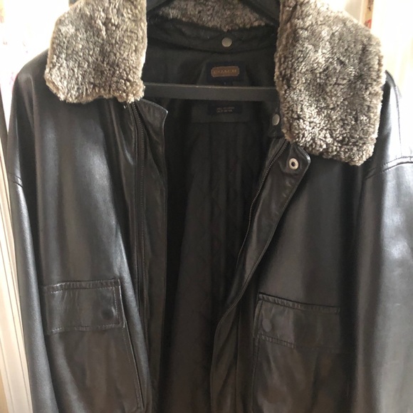 Coach | Jackets & Coats | Coach Mens Shearling Collar Bomber Jacket ...